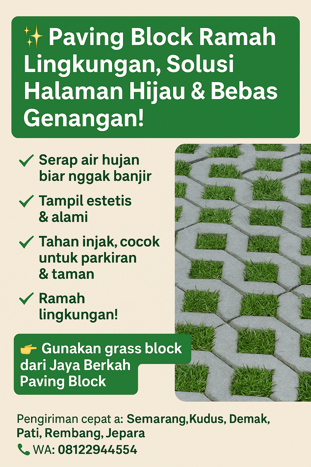 Paving Block Ramah Lingkungan: Solusi Eco-Paving dan Grass Block untuk ...